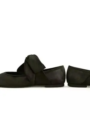REFORMATION Talia Ballet Flats With Bow Detailing