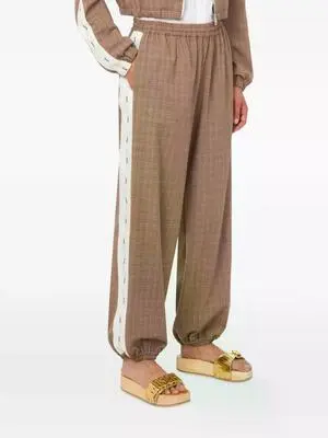 Moschino Plaid Pattern Elastic Waist Trousers