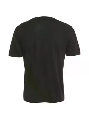 Saint Laurent Flame-print Cotton T-shirt - Black