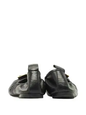 Tory Burch Leather Logo Medallion Ballet Flats