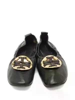Tory Burch Leather Logo Medallion Ballet Flats