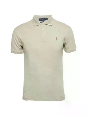 Polo Ralph Lauren Polo Ralph Lauren Vintage Embroidered Logo Cotton Polo Shirt Neutrals