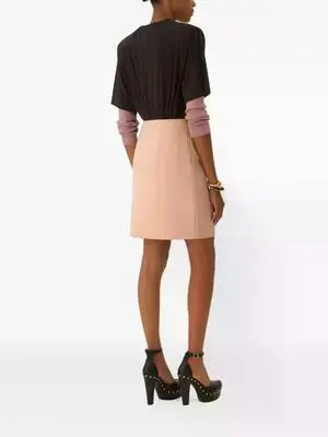Chloé Vertical Stitching Mini Skirt - Neutrals
