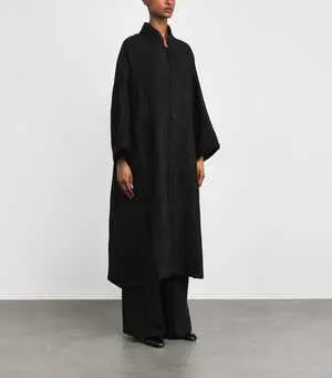 Eskandar Silk-wool Blend Stand Collar Coat