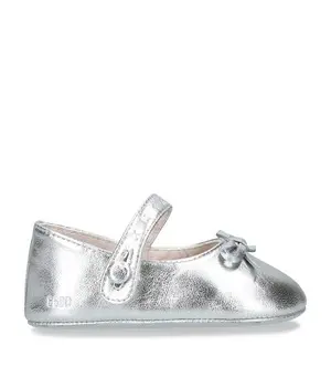 GOLDEN GOOSE Leather Sofi Ballet Flats - Silver