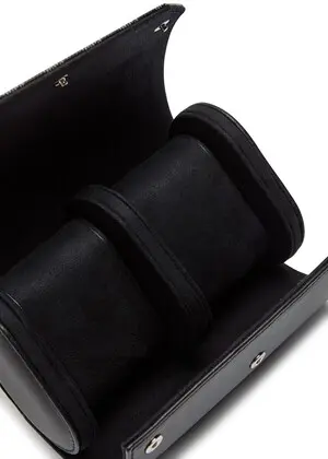 AU DEPART Printed Leather Watch Case