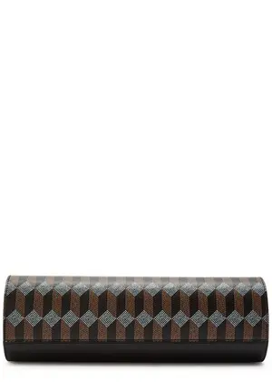 AU DEPART Printed Leather Watch Case