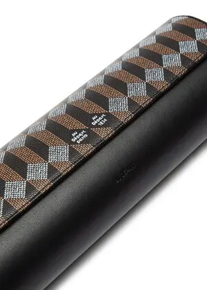 AU DEPART Printed Leather Watch Case