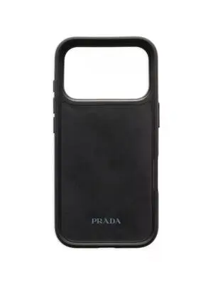Prada Leather Iphone 17 Pro Case - Black