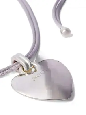 PATOU Heart Pendant Necklace - Silver