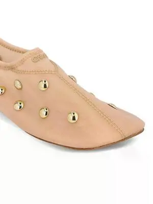 Chloé Rita Studded Ballet Flats - Neutrals