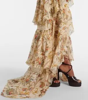 Etro Printed Silk-blend Maxi Dress