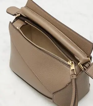 Loewe Puzzle Edge Mini Top-handle Bag - Brown