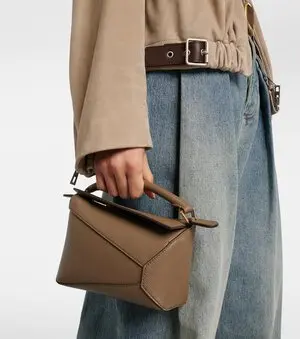 Loewe Puzzle Edge Mini Top-handle Bag - Brown