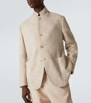 Canali Cotton, Wool, And Silk Blazer