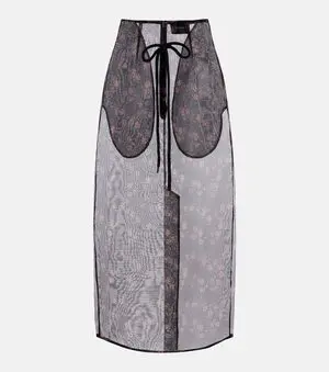 Simone Rocha Floral Midi Skirt