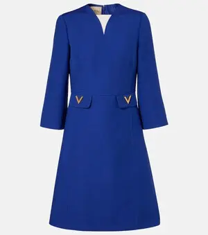 Valentino Garavani Crepe Couture Mini Dress - Blue