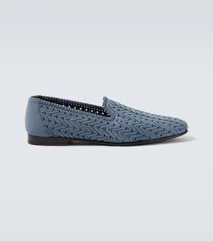 Manolo Blahnik Textured Loafers For Men