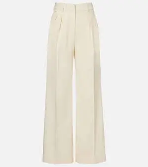 Moncler Wide-leg Cotton Trousers