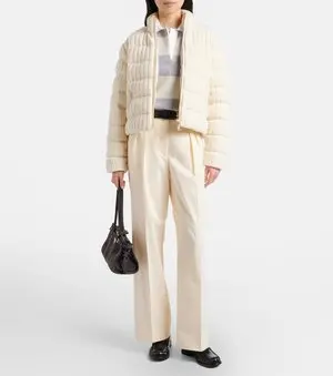 Moncler Wide-leg Cotton Trousers