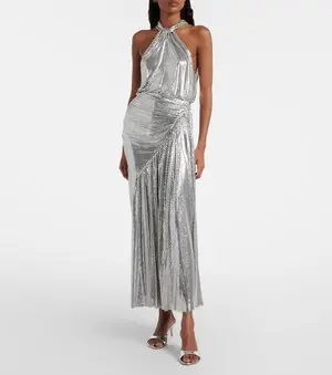 Rabanne Chainmail Draped Maxi Skirt