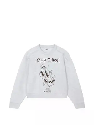 STUDIO TOMBOY Out Of Office" Duck Print Sweatshirt - Grey