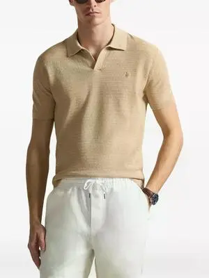 Polo Ralph Lauren Textured Short-sleeve Polo Shirt - Neutrals