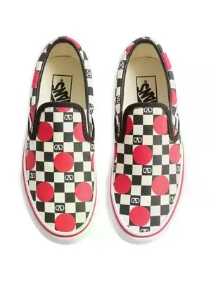 Valentino Garavani X Vans Vlogo Checkerboard Print Slip-on Sneakers