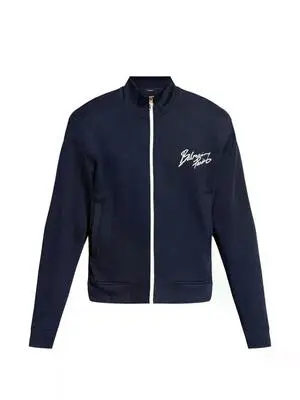 Balmain Logo-embroidered Zip-up Sweatshirt