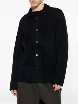 LISA YANG Button-fastening Collared Cardigan - Black