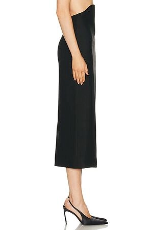 SEV Midi Skirt With Textured Surface And Abstract Waistline Curve