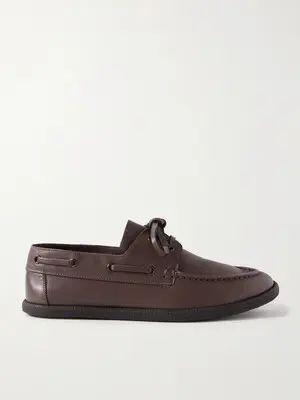 THE ROW Novus Sailor Leather Loafers - Brown