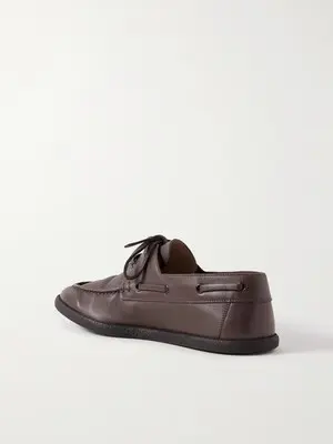 THE ROW Novus Sailor Leather Loafers - Brown