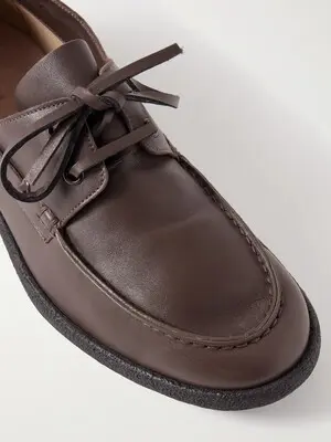 THE ROW Novus Sailor Leather Loafers - Brown