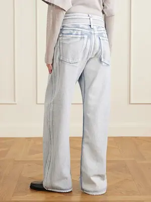 Acne Studios Trompe L'oeil Coated Low-rise Straight-leg Jeans - Blue