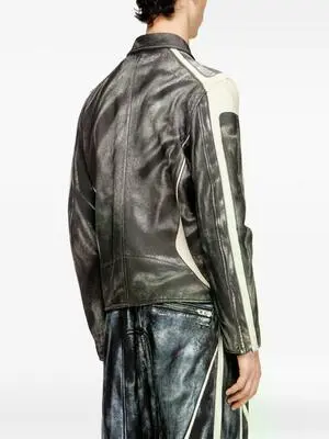DIESEL® Leather Zip-up Jacket