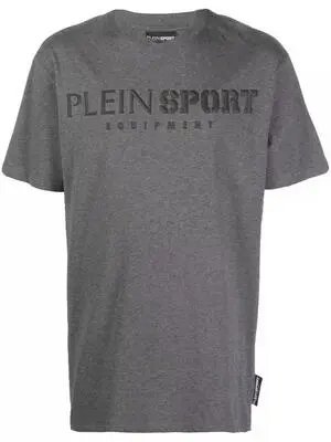PLEIN SPORT Logo-print Short-sleeve T-shirt - Grey