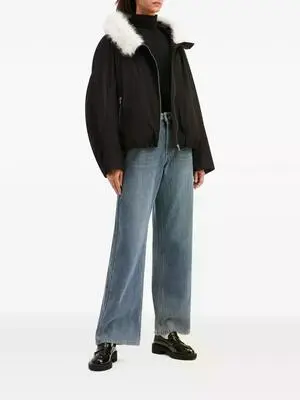 TOUT A COUP Faux-fur Trimmed Hooded Jacket - Black