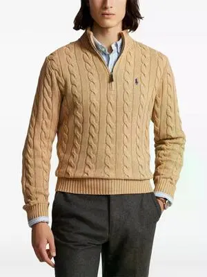 Polo Ralph Lauren Cable-knit Zip Sweater - Neutrals