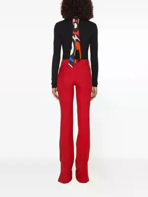 Emilio Pucci Marmo-print Scarf Detail Wool Jumper
