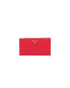 Prada Large Saffiano Leather Wallet - Fiery Red