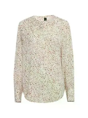 JOSEPH Silk Printed Long Sleeve Blouse
