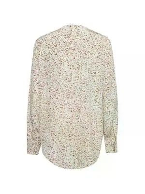 JOSEPH Silk Printed Long Sleeve Blouse