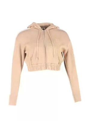 Sandro Zip-up Cropped Hoodie With Drawstring