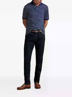 Polo Ralph Lauren Striped Logo Embroidered Polo Shirt