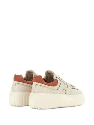 Hogan Platform Lace Up Sneakers - Neutrals