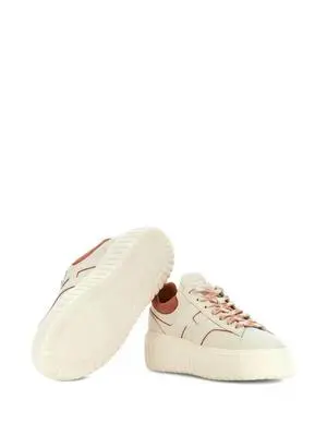 Hogan Platform Lace Up Sneakers - Neutrals