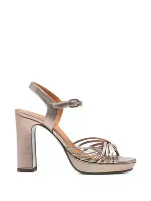 Chie Mihara Metallic Heeled Sandals - Gold