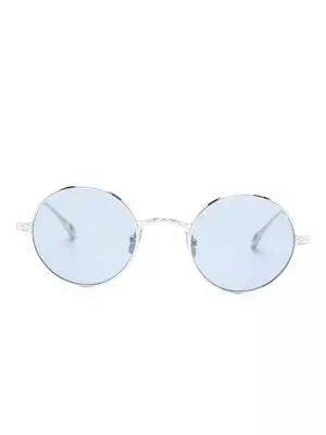 Garrett Leight Round Frame Sunglasses - Silver