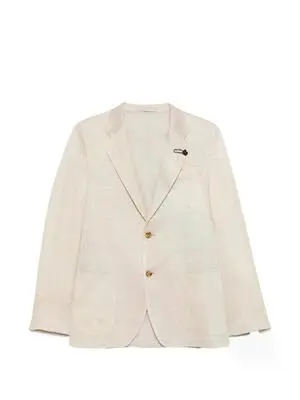LARDINI Single-breasted Blazer - Neutrals